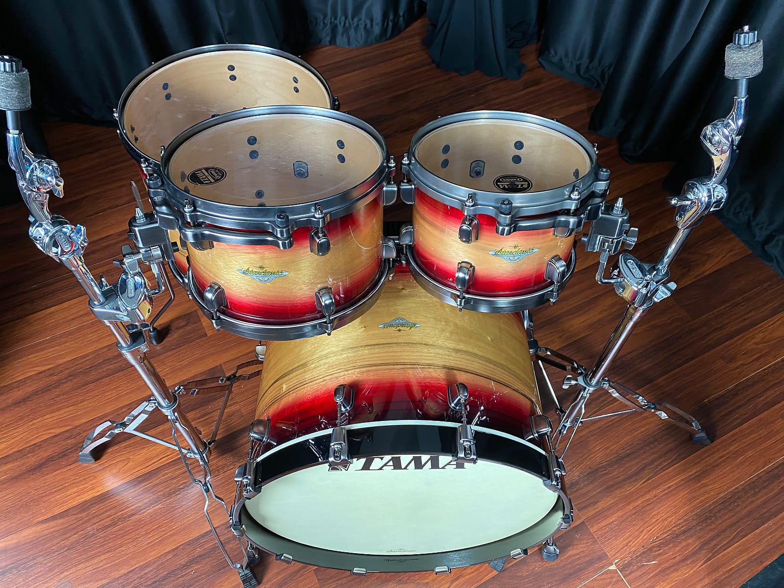 Tama-starclassic-maple-exotic-ruby-pacific-walnut-burst-4pc-top - Dales ...