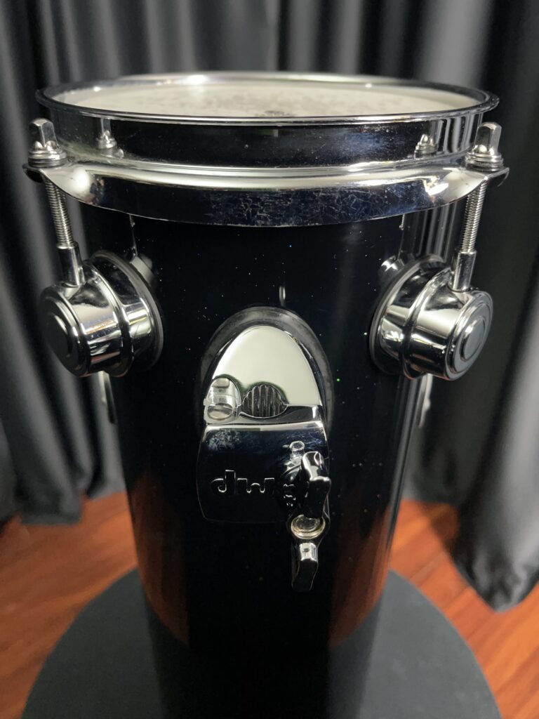 DW Used Drums Collector's Black Mirra Lacquer Specialty Rata Tom and ...
