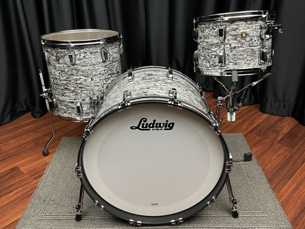 Ludwig Drums Sets USA Classic Maple Ltd. White Abalone Fab 13, 16, 22 ...