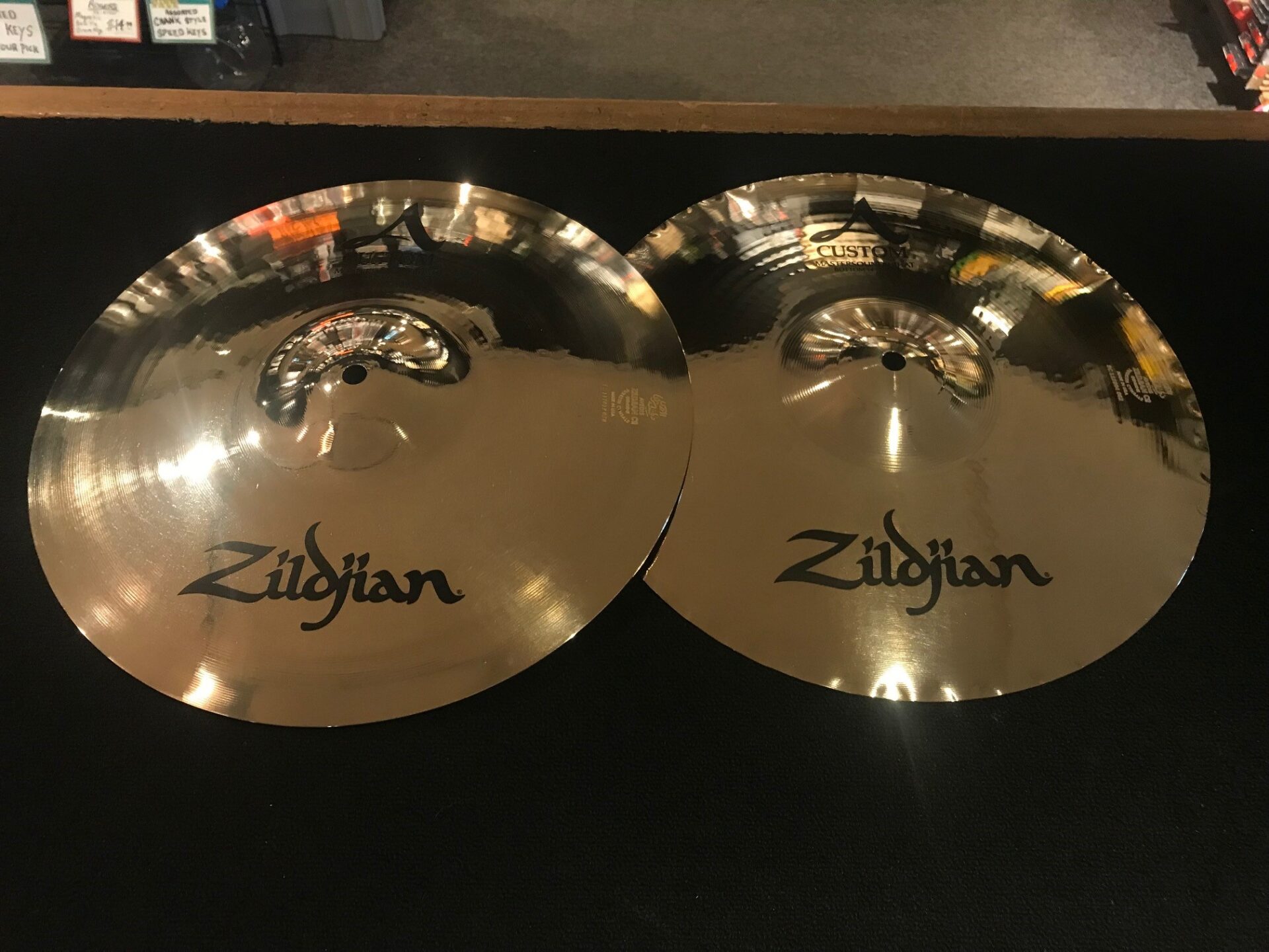 Zildjian Demo 14 inch A Custom Mastersound Hi Hat Cymbals A20550 ...